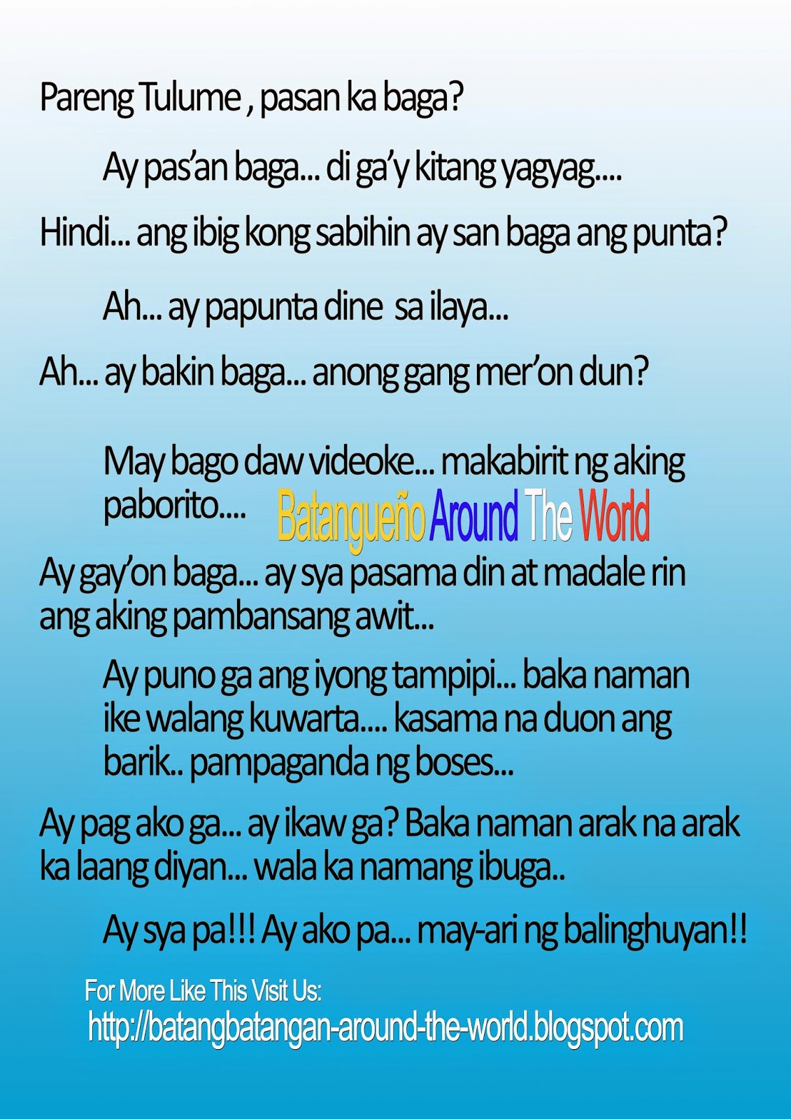 Batangueño Around The World: Pag Ako Ga