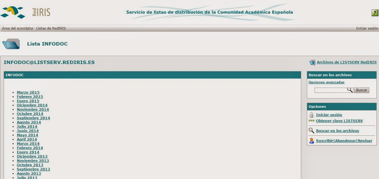 BIBLIORed 3.0: 20 años InfoDoc: listas distribución como servicio ...