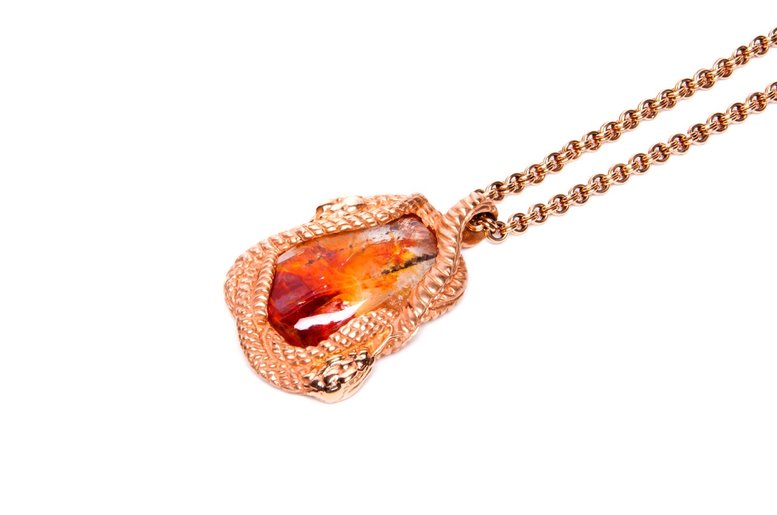 Alan Friedman Company Beverly Hills Jewelry: Womens Rose Gold Snake Pendant