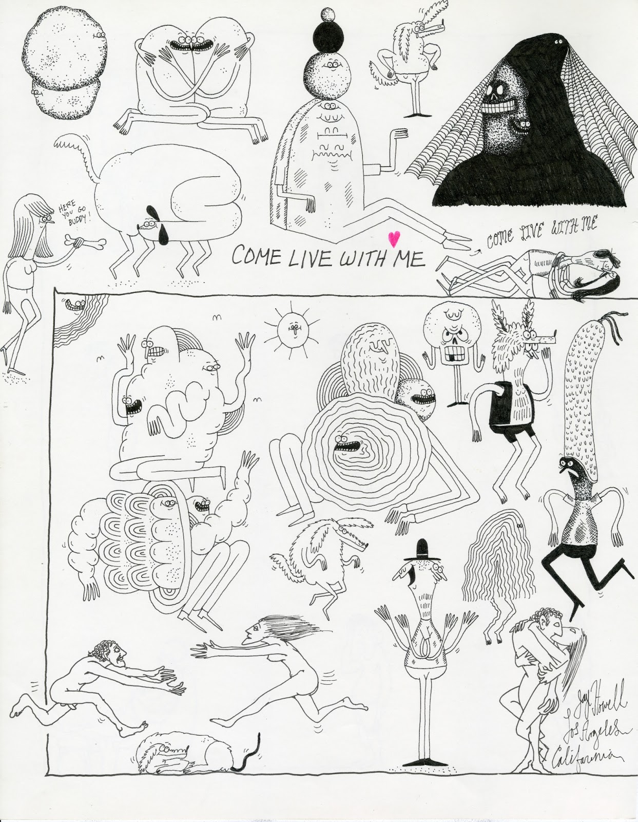 Jay Howell: New Drawings on some Shel Silverstein pages