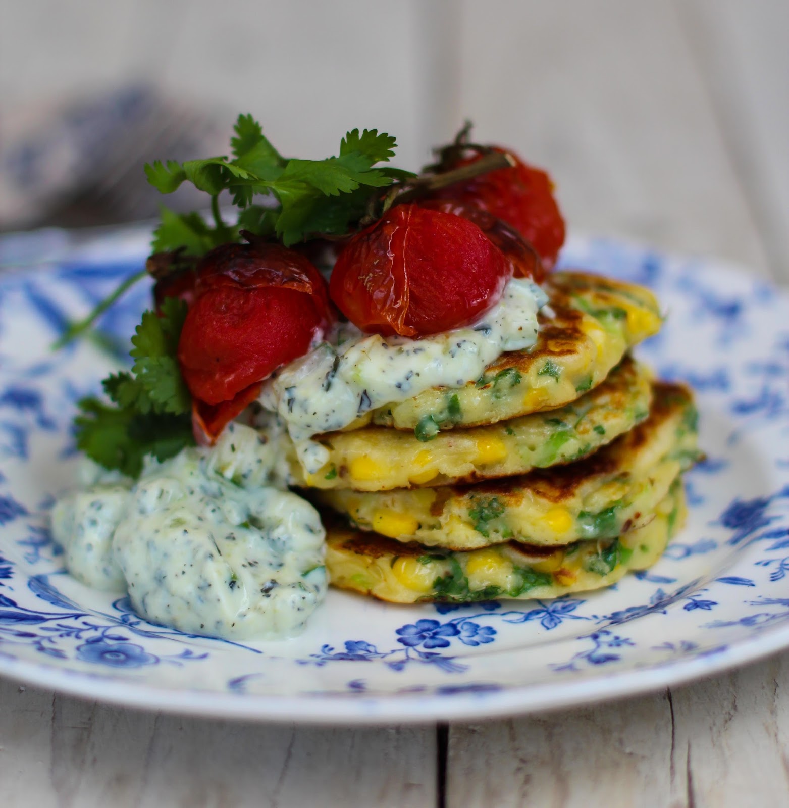 UndomestiKATEd: Sweetcorn, Coriander and Spring Onion Fritters