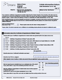 Wise Law Blog: The (Dreaded) Ontario Estate Information Return