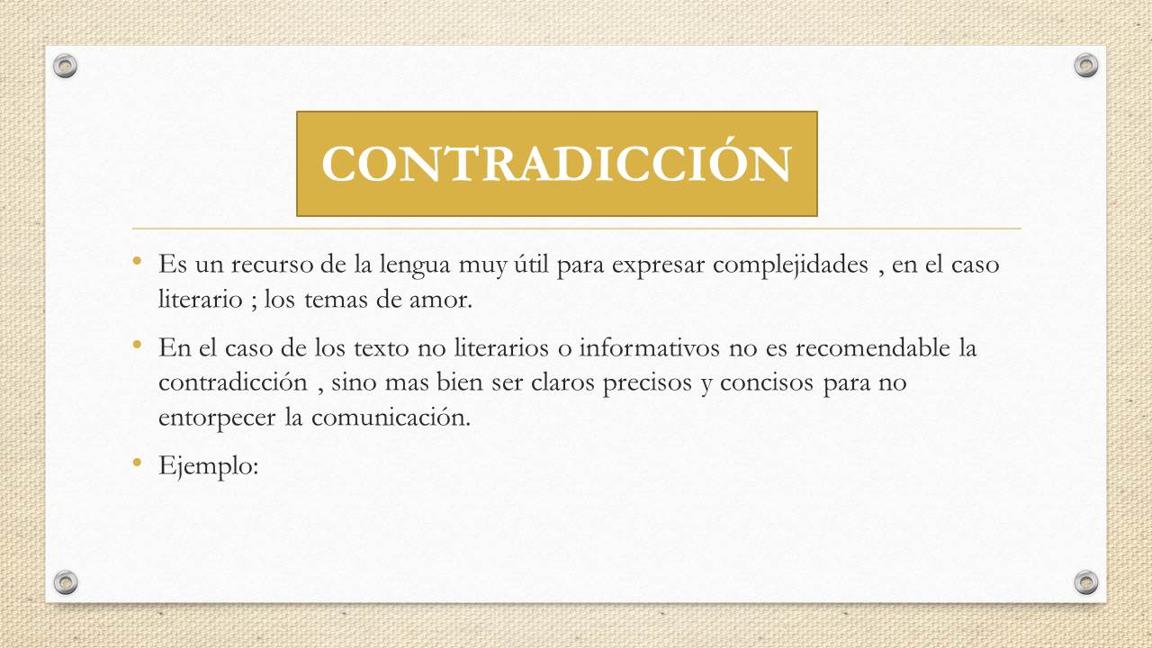 Lengua Y Literatura : Primero Ciencias- ¿Qúé es contradicción?