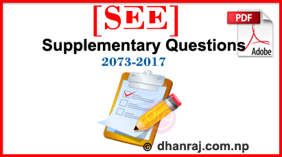 SEE 2073-2017 Supplementary Questions Collection | Dhan Raj's BLOG ...
