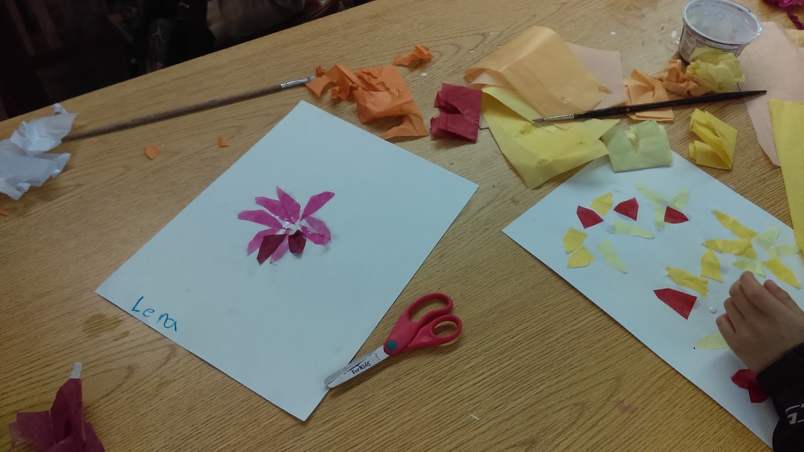 Henry School's Art Program: Kindergarten Tissue Paper Flowers