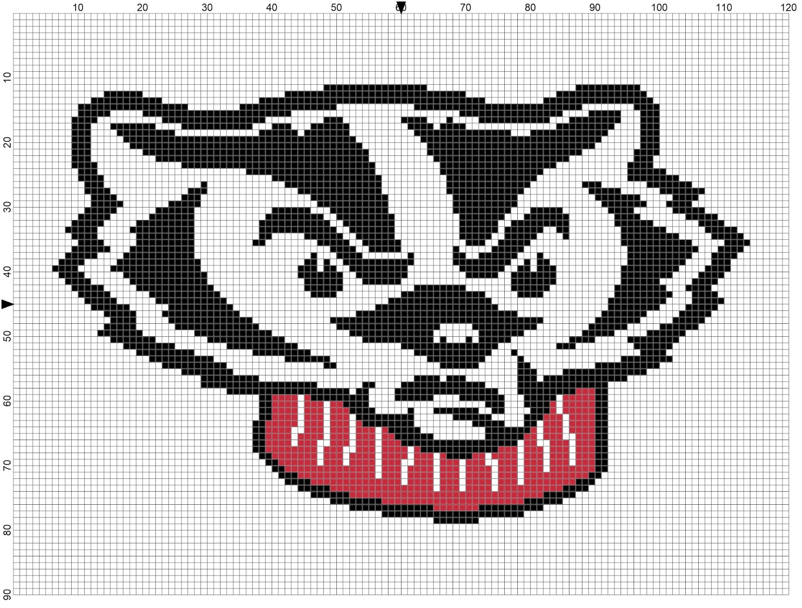 Kendra's Crocheted Creations: Wisconsin Badgers graph