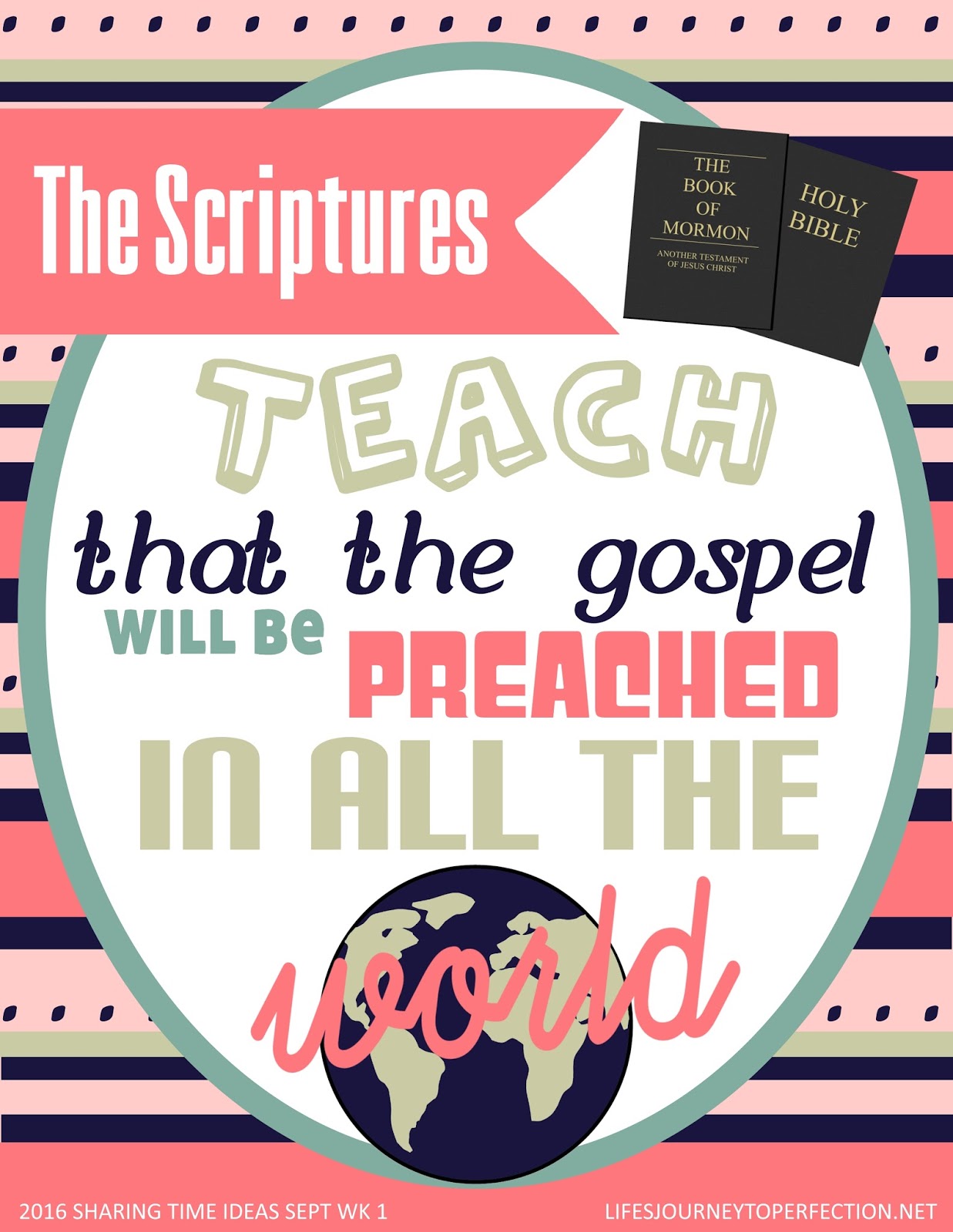 Life's Journey To Perfection: 2016 LDS Sharing Time Ideas for September ...