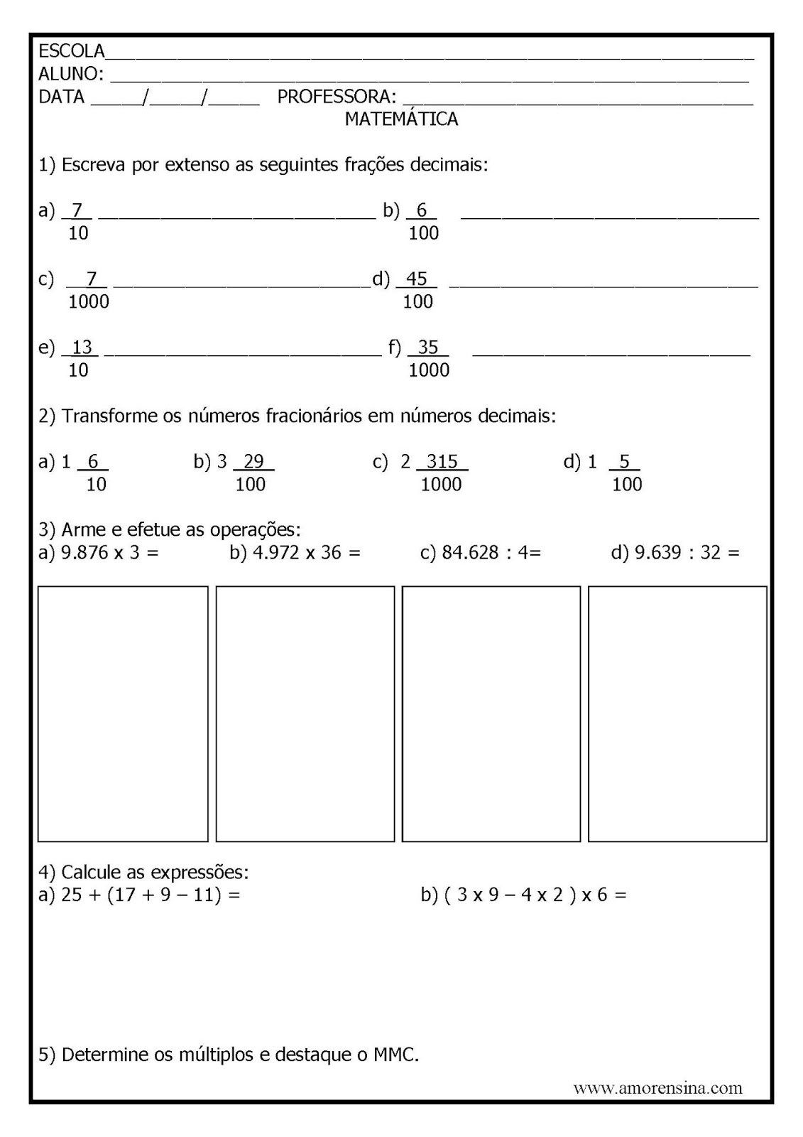 Pin de Ana Claudia Silva em matemática | Atividades com numeros ...