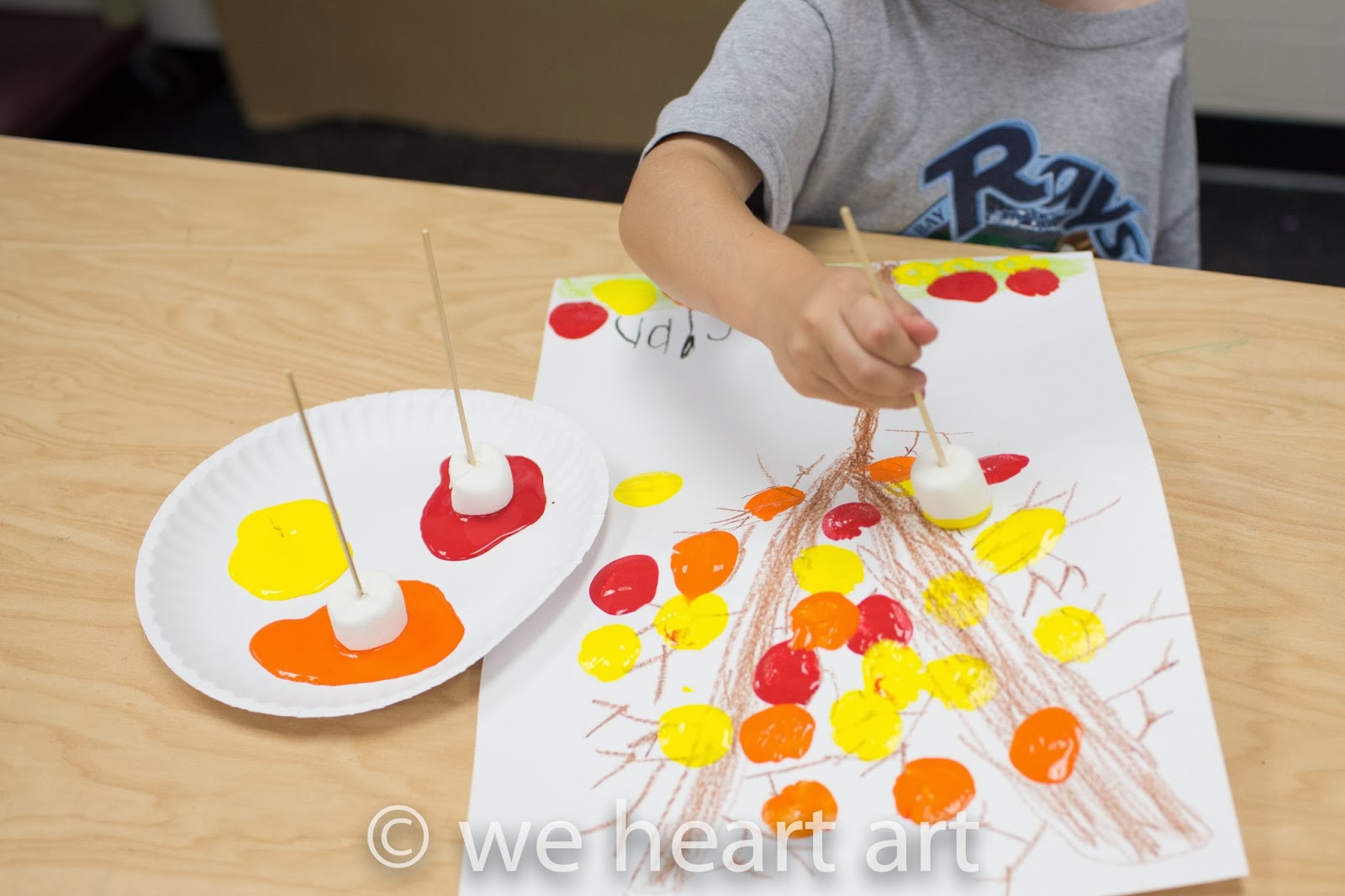 we heart art: Marshmallow Stamping!!