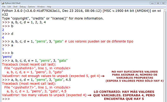 APRENDER A PROGRAMAR CON PYTHON: VARIABLES