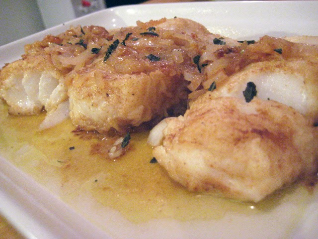 "So what are you making for dinner?": Crispy Cod Steak with Orange Sauce