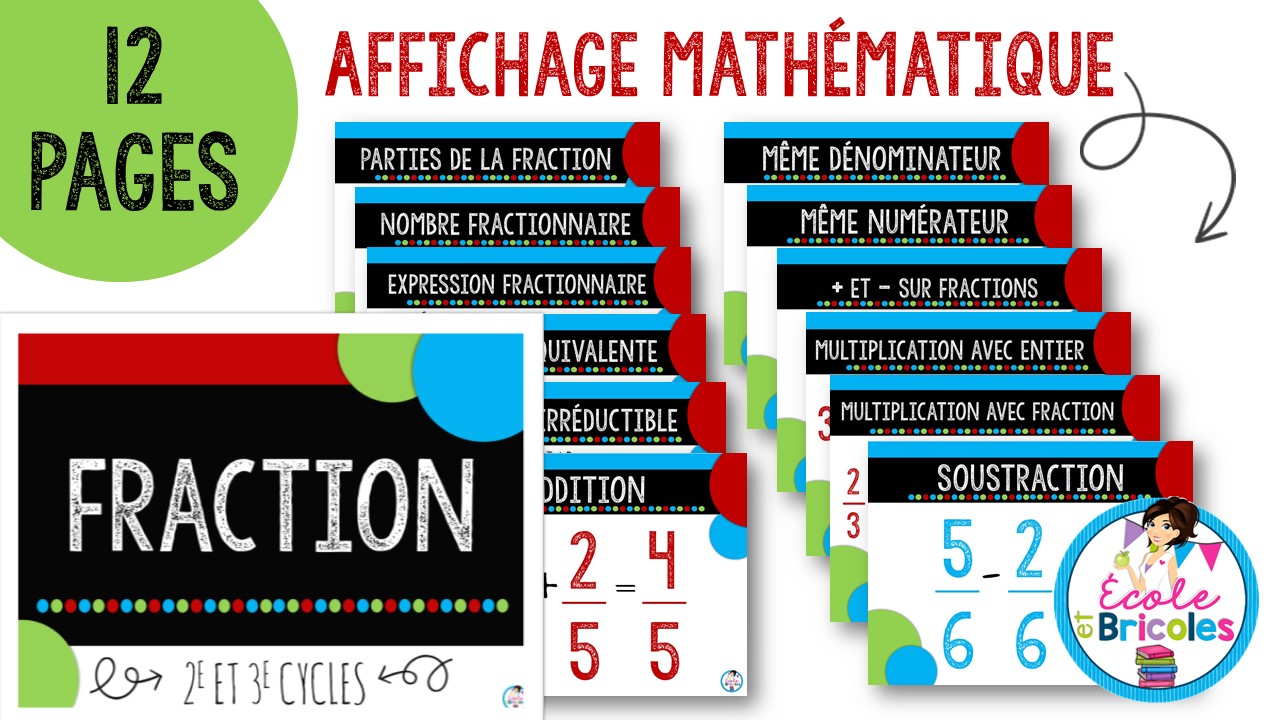École et bricoles: Affichage mathématique 2e et 3e cycles