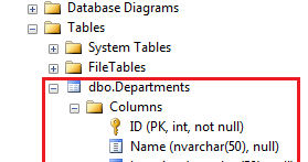 Part 2 - Display database table metadata in asp.net web application