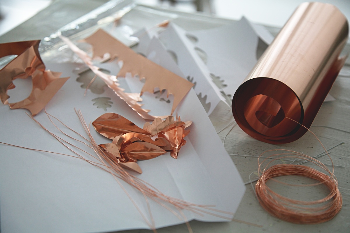 paper and copper leaves | J o u r n a l
