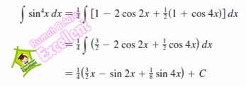 Menentukan nilai Integral sin^4 x ~ Excellent