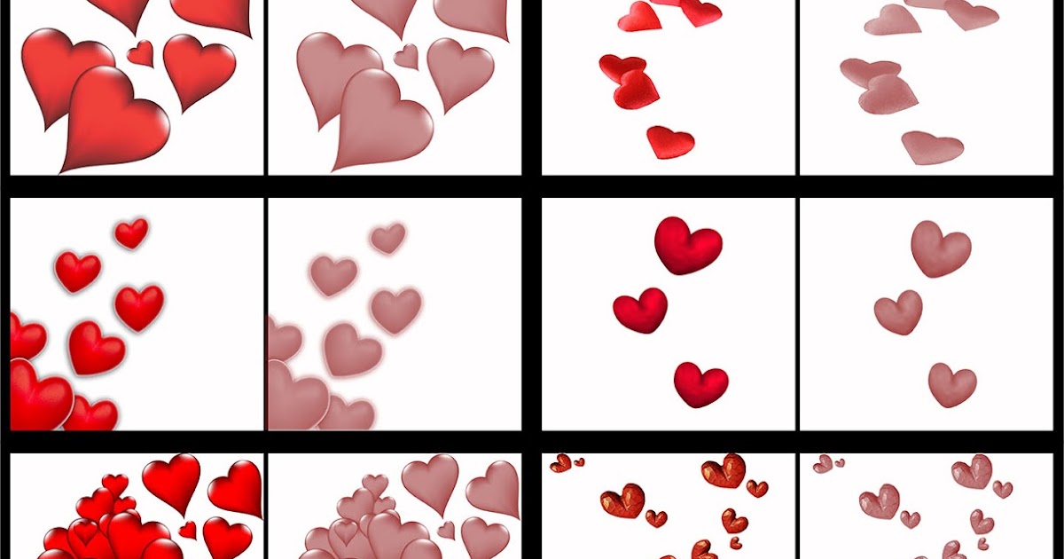 Free Heart Clusters Photoshop Brushes for Valentine's Day Plus Png ...