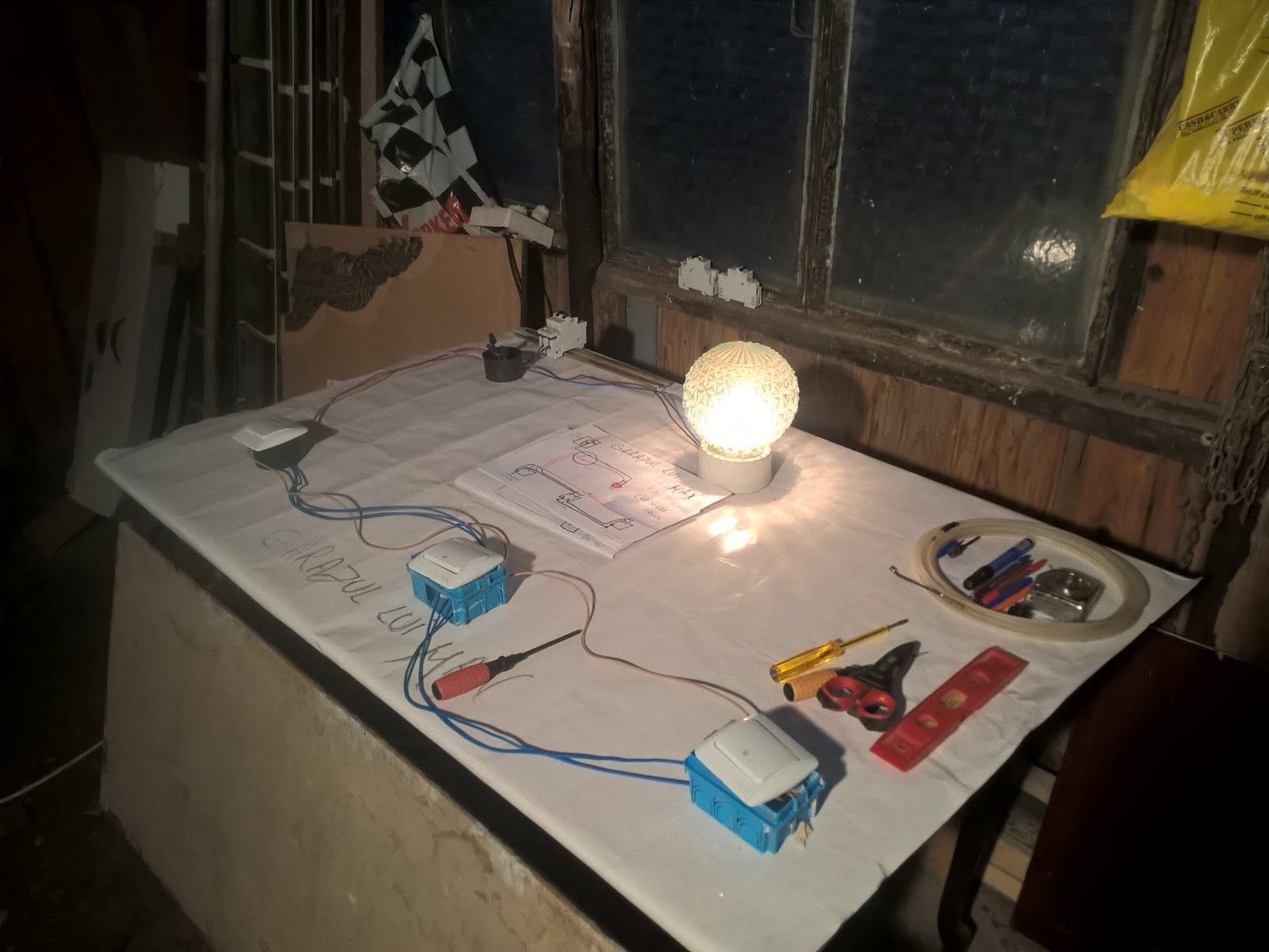 Electricitate generala: Cap scara cruce (schema circuit electric)