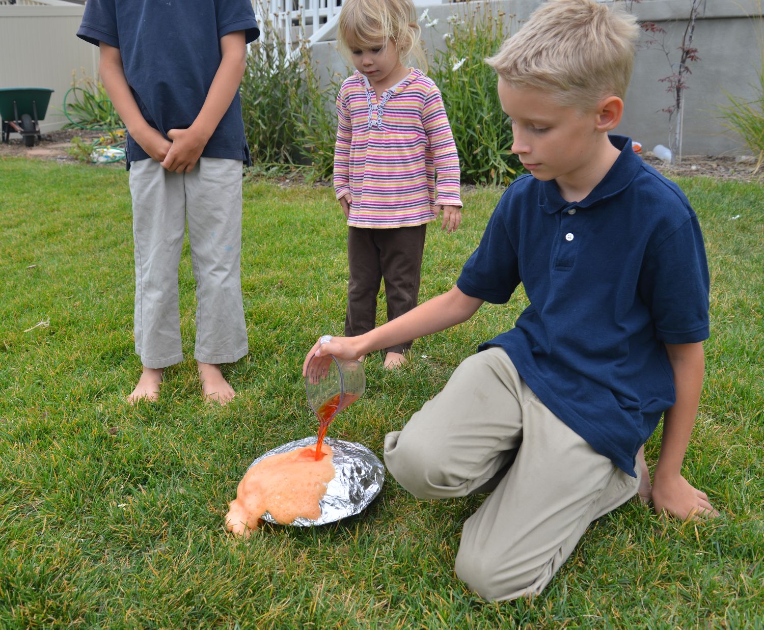 A school of fish: Shield volcano model