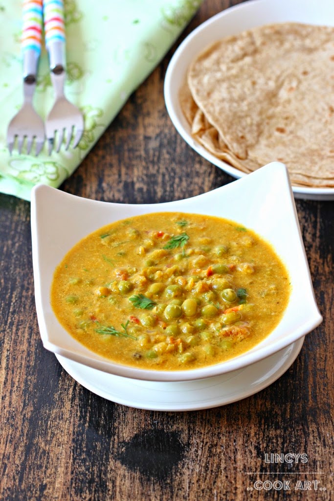 Peas Kurma/ Green Peas Korma ~ Lincy's Cook Art
