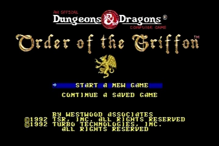The RPG Consoler: Game #55: Order of the Griffon (TurboGrafx-16) - The ...