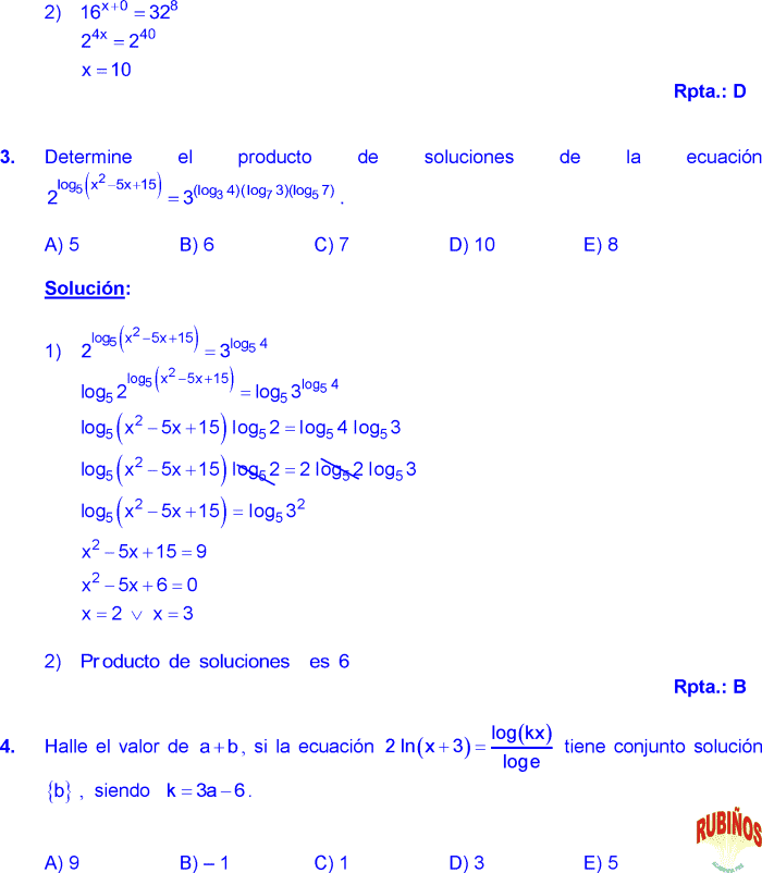 Logaritmos problemas reueltos pdf