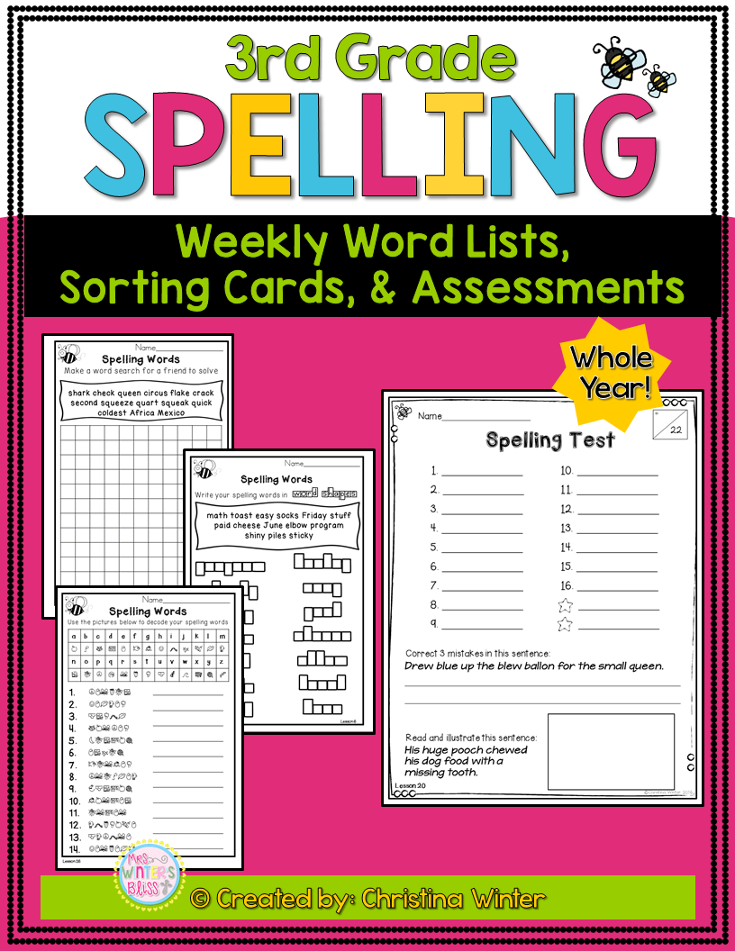 Spelling Activities {a Freebie} - Mrs. Winter's Bliss