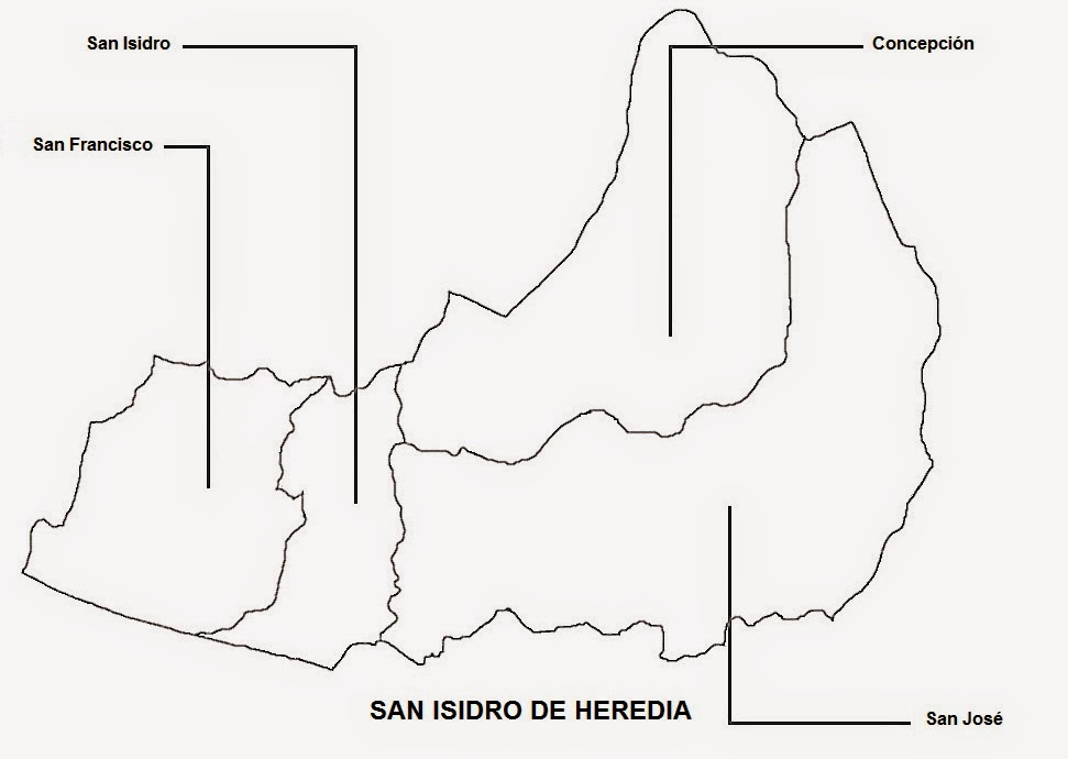 San Isidro. Canton N° 6 de Heredia | MAPAS DE