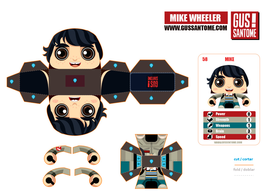 Mini Papercraft: Mike Wheeler / Stranger things