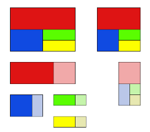 Soluciones a problemas matemáticos: Un rectángulo cortado (III)