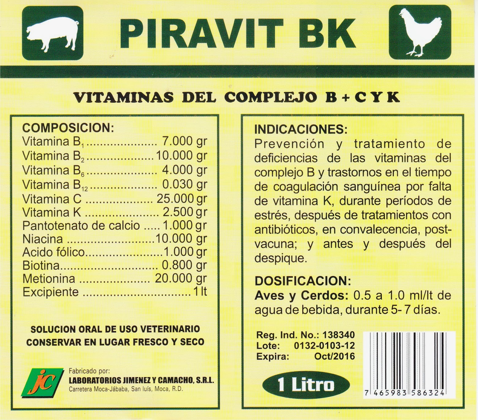 POLLOS-GALLINAS ~ Laboratorio Jimenez & Camacho