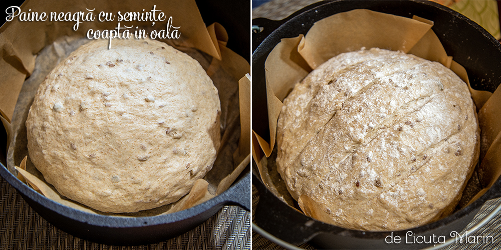 Din bucătăria mea: Paine neagra cu seminte coapta in oala