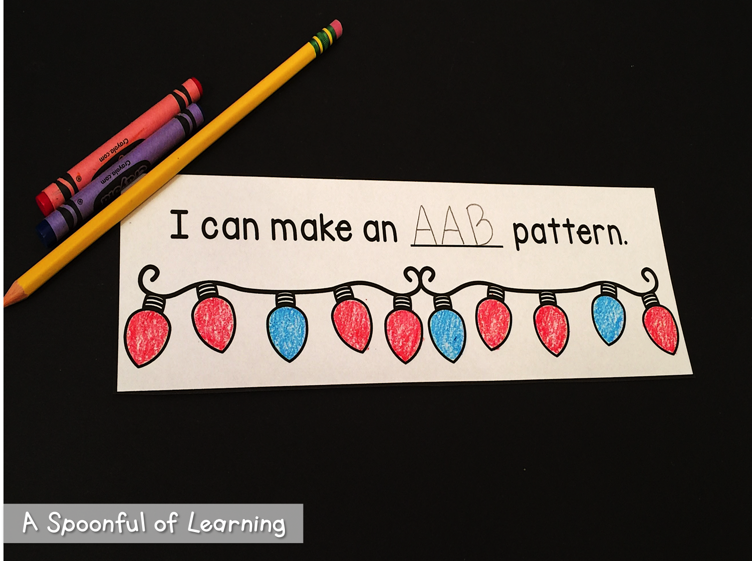 Holiday Patterns Freebie - Learn the 4 Activities- A Spoon of Learning