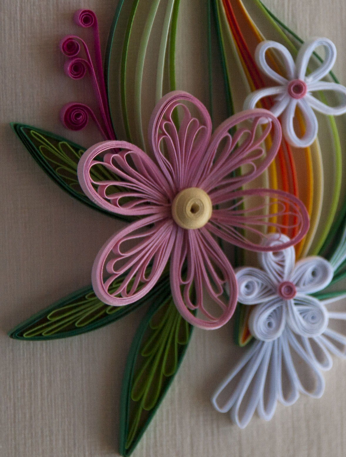 Neli Quilling Art: Quilling card -piece of spring