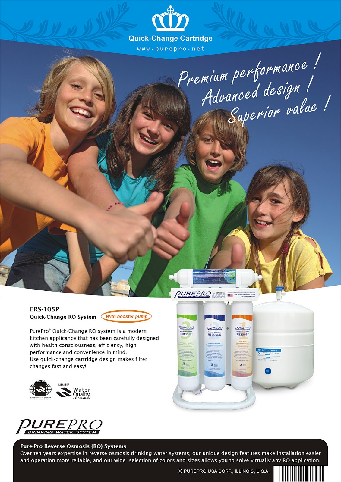 PurePro® USA Royal RO Filter System: PurePro® Quick-Change RO Systems