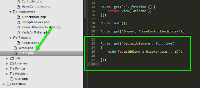 Dimensi TutupBotol: Maen Middleware di Laravel
