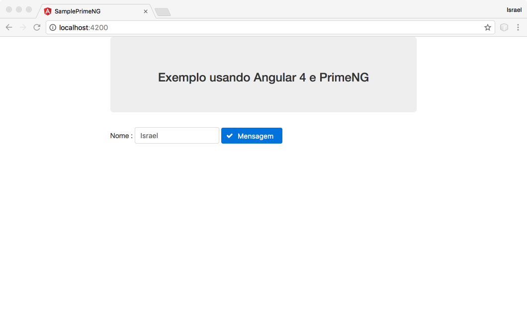 Usando o PrimeNG mais Angular 4