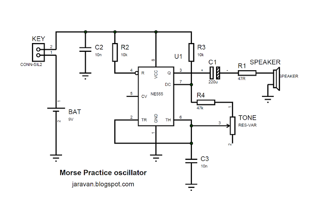 Jaravan's Blog: Small Morse Practice Oscillator