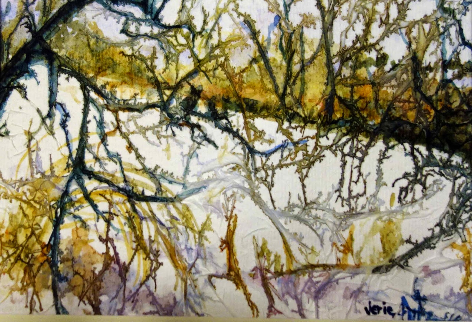 jerie artz - artzart: Tissue Textured Watercolors