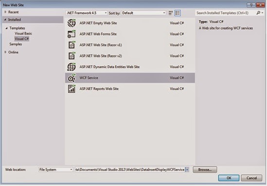 Coderbiztalk Displaying And Inserting Data Into Database Using Wcf And