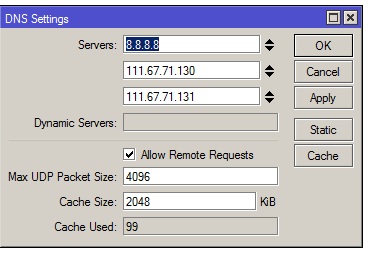 Cara Membuat DNS Di Mikrotik