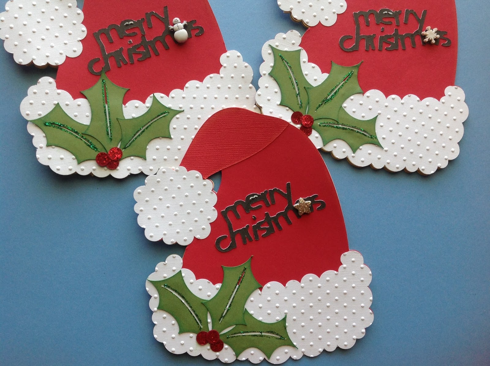 Eva's Scraps N' Cards: 6 Christmas Hat Cards