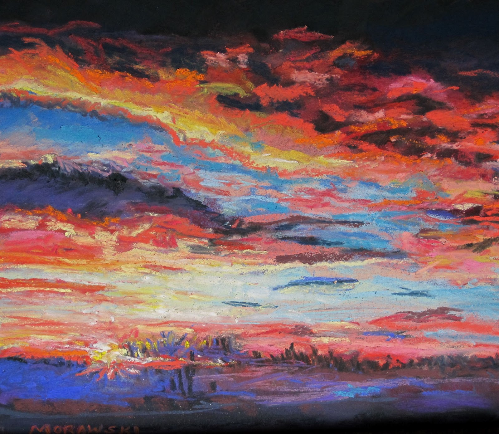 Seasons: Using Shades of Red in my February Paintings