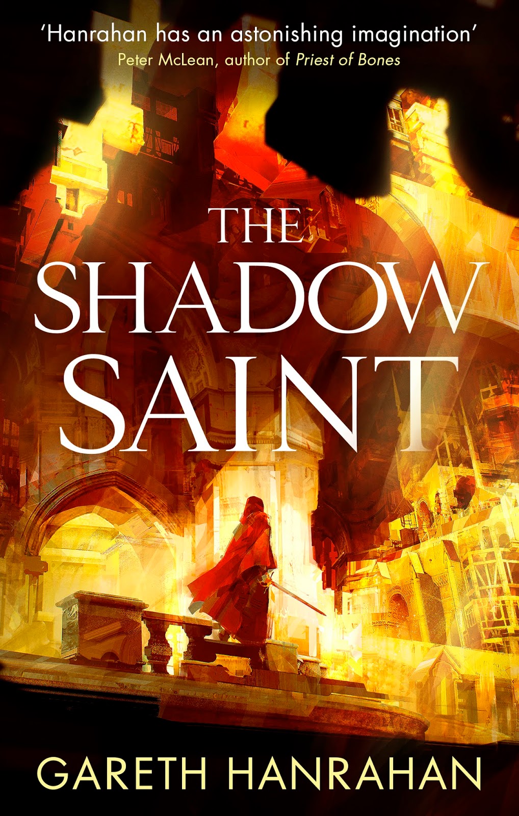 Portada de The Shadow Saint de Gareth Hanrahan | EL CABALLERO DEL ÁRBOL SONRIENTE