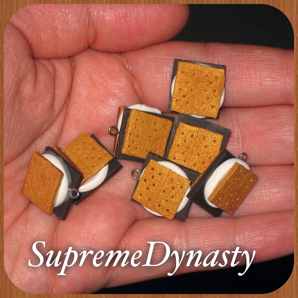 Supreme Dynasty: Russell Stover Smores Charms made with Polymer Clay