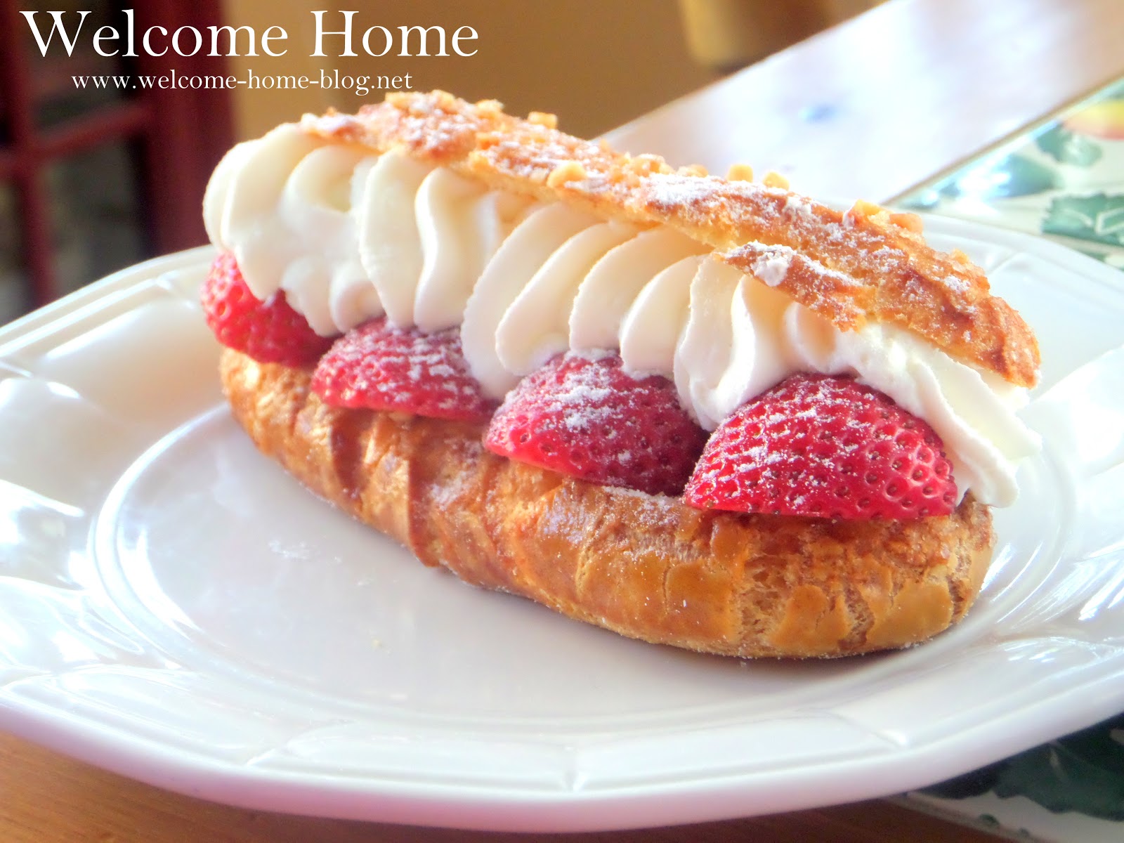 Welcome Home Blog: Strawberry and Cream Eclairs