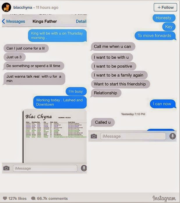 Blac Chyna Puts Text Messages From Tyga On Blast: ‘I Want To Be With ...