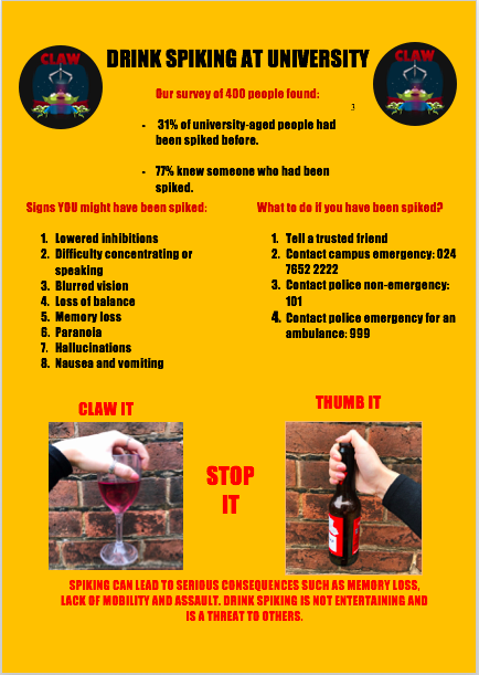 Persuasion and Influence: Staying Safe from Drink Spiking