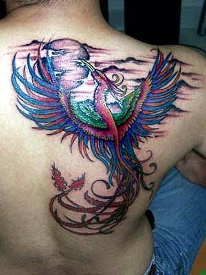 Phoenix Bird Tattoo on back | Japanese Tattoos