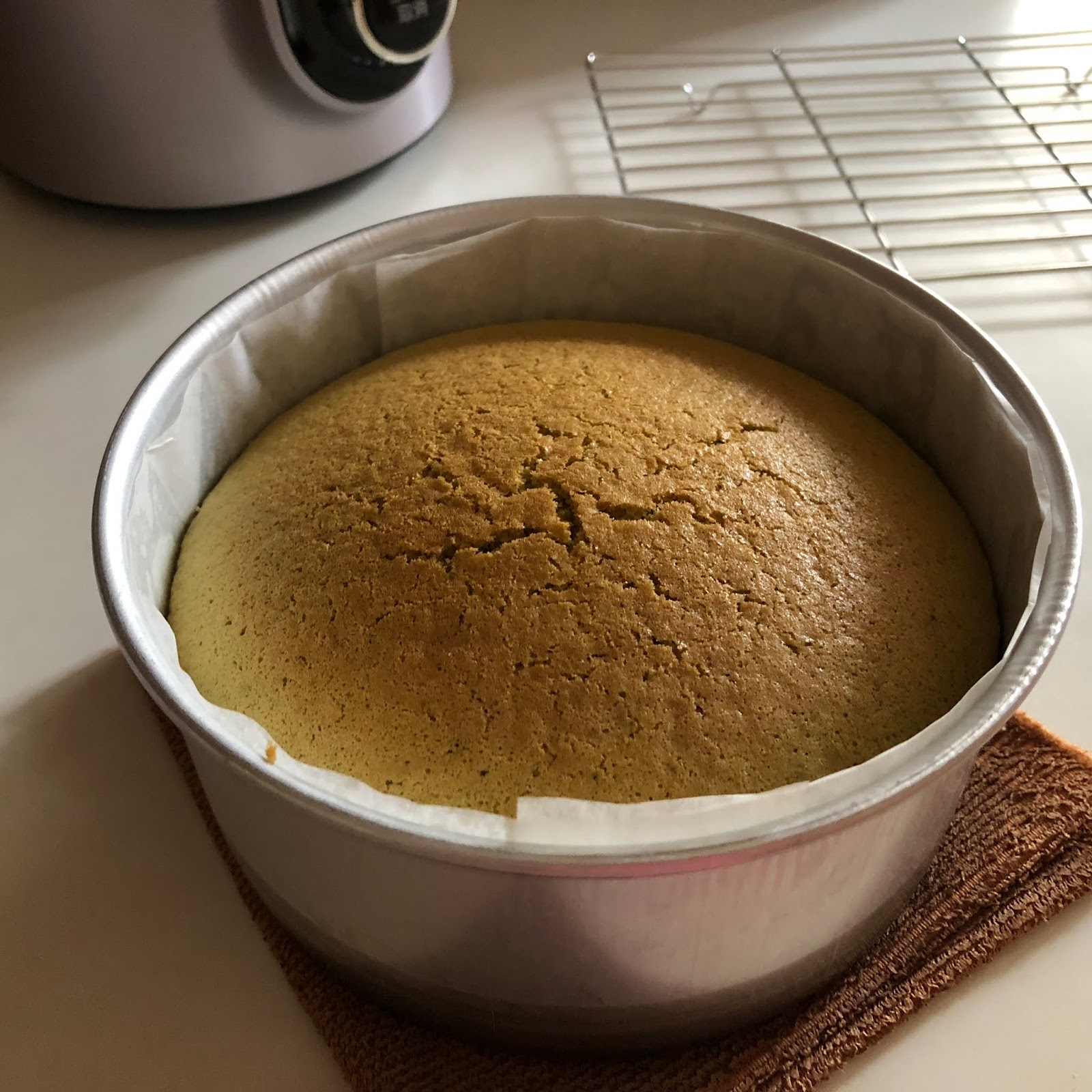 My Mind Patch: Matcha Genoise Cake with Cranberry & Almond Toppings