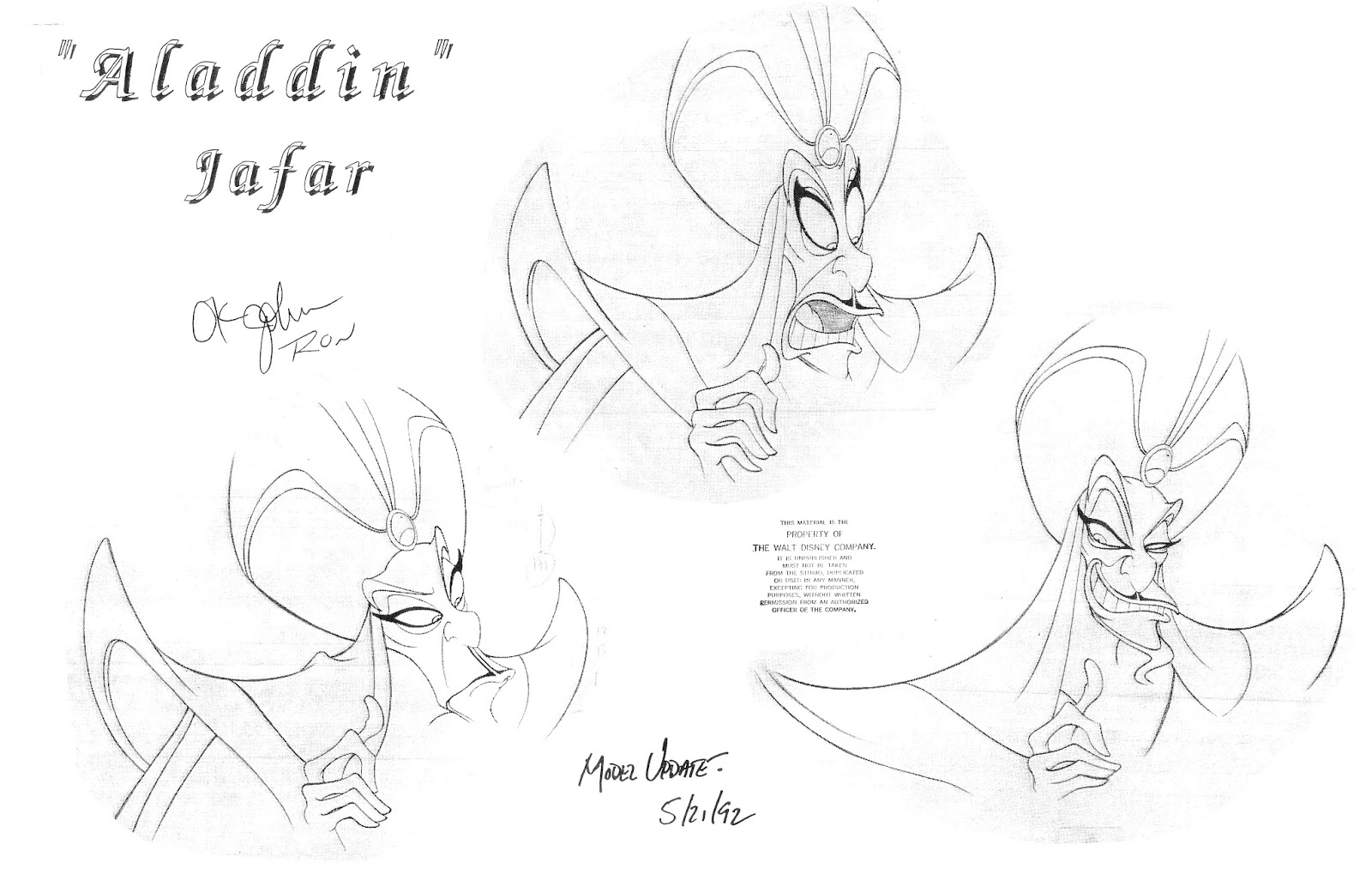 Jafar Aladdin Model Sheet